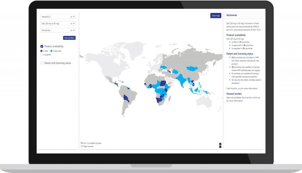New interactive map for the Medicines Patent Pool organization ...